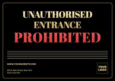 Prohibition and restriction signs to edit and print