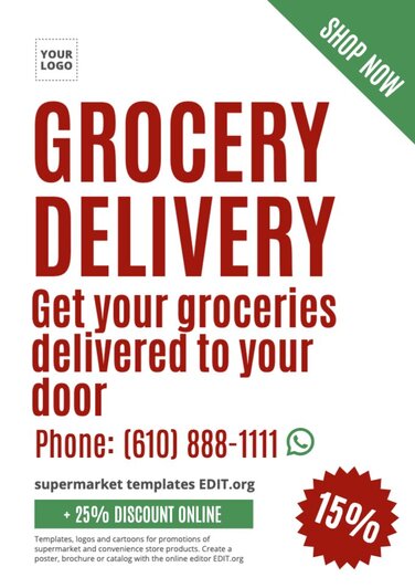 Home delivery poster design templates