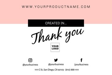 Customizable 'Thank You for Your Purchase' Signs
