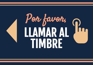 Crea un cartel de llamar al timbre para imprimir