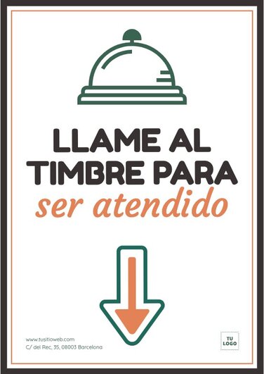 Crea un cartel de llamar al timbre para imprimir