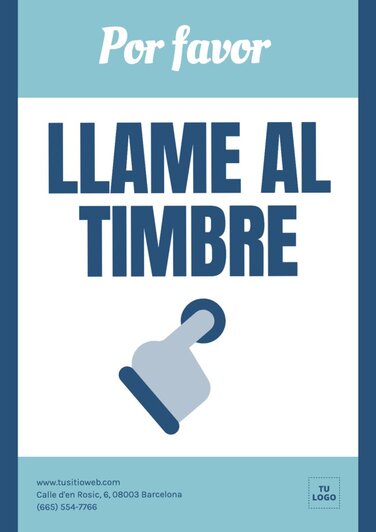 Crea un cartel de llamar al timbre para imprimir