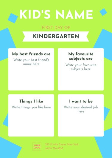 Editable and printable first day of school templates