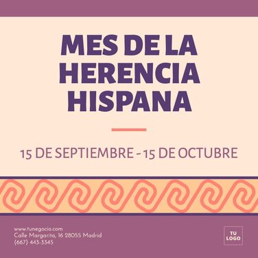 Plantillas de Herencia Hispana Personalizables Gratis