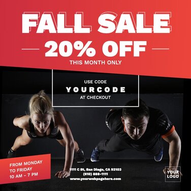 Editable Fall Sales Poster Templates Online