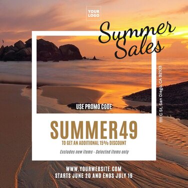 Online Designs to Promote Summer Sales