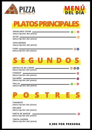 Crear menús de restaurante online gratis