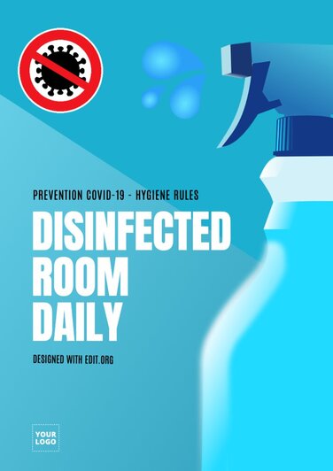 Disinfected Area signs to download