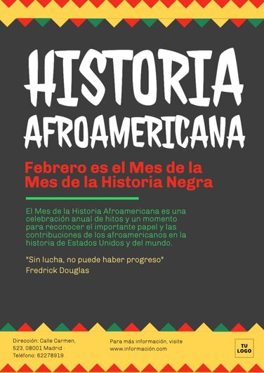 Plantillas del Mes de la Historia Afroamericana editables