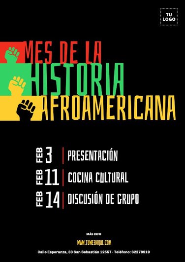 Plantillas del Mes de la Historia Afroamericana editables