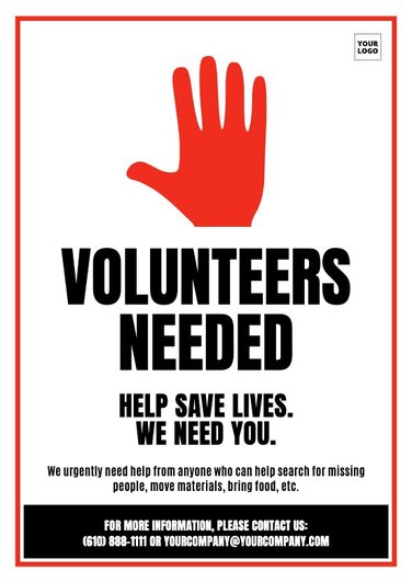 How to create Volunteers Wanted signs online