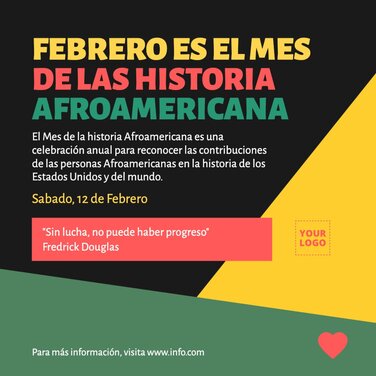 Plantillas del Mes de la Historia Afroamericana editables
