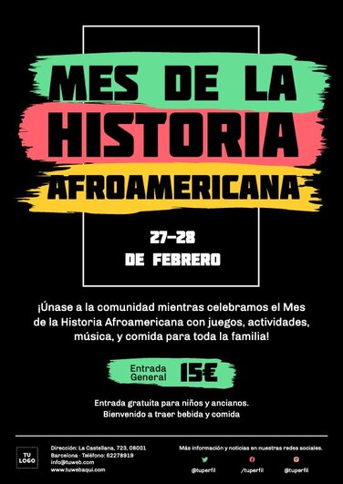 Plantillas del Mes de la Historia Afroamericana editables