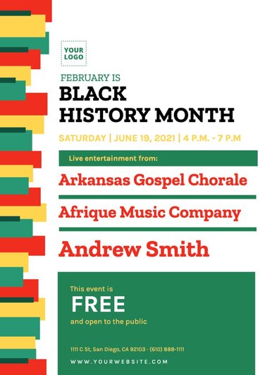 Editable Black History Month Templates