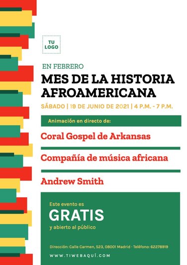 Plantillas del Mes de la Historia Afroamericana editables