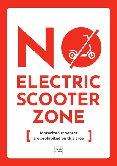 Bicycle and scooter parking signs