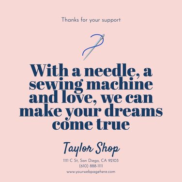 Free Tailoring Advertisement Sample Templates