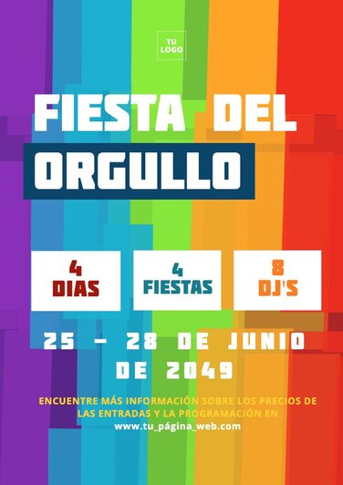 Plantillas de carteles y flyers para el Día del Orgullo