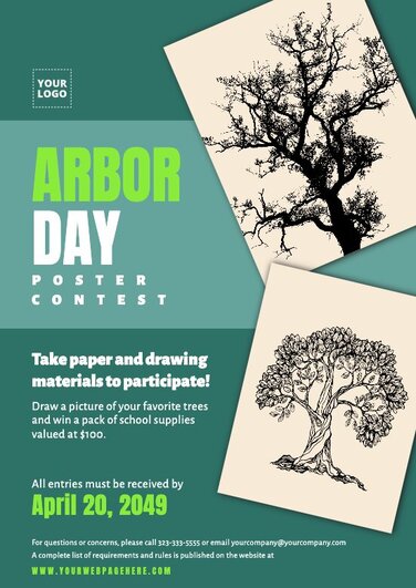 Editable Arbor Day Poster Templates