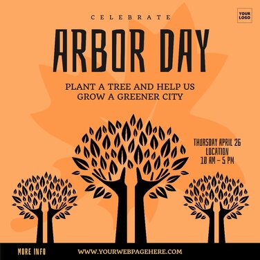 Editable Arbor Day Poster Templates