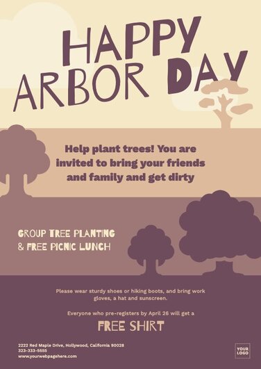 Editable Arbor Day Poster Templates