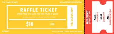 Printable Raffle Ticket Templates