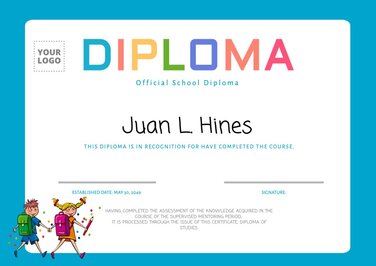 Editable Diplomas and Awards for Kids