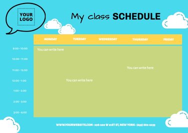 Online editable templates for school schedules