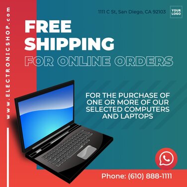 Electronic Shop Advertisement Poster Templates