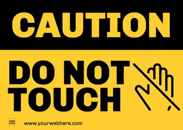 Edit a Do Not Touch sign online