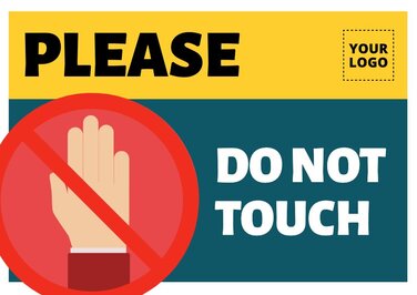 Edit a Do Not Touch sign online