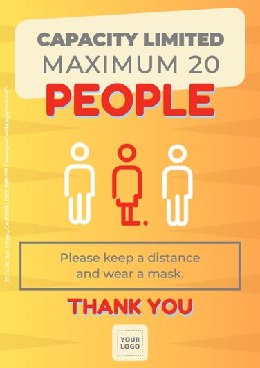 Maximum capacity posters and templates