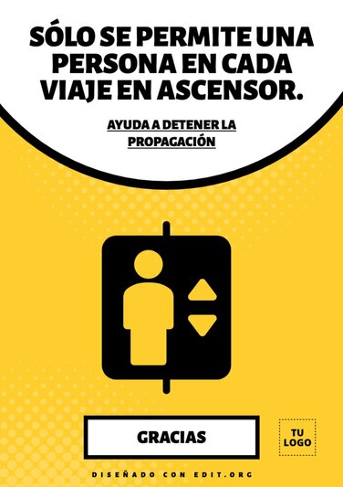 Plantillas de carteles informativos para ascensores y montacargas