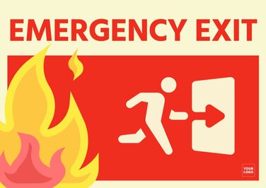 Entrance and Exit signs to customize online