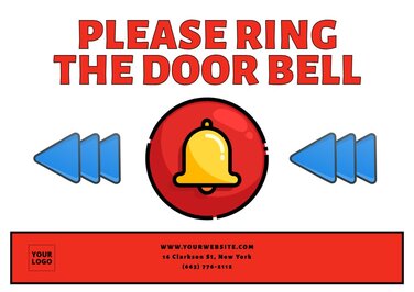 Cartelli di Suonare il campanello gratuiti da editare online
