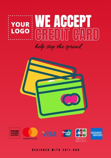 Custom payment sign templates to print