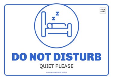 Editable Do Not Disturb sign templates