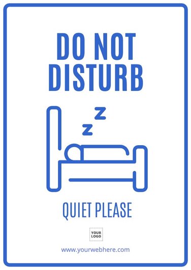 Editable Do Not Disturb sign templates