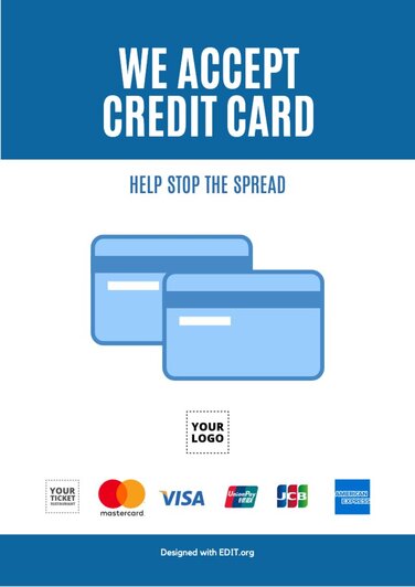 Custom payment sign templates to print