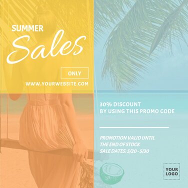 Sale posters to customize online
