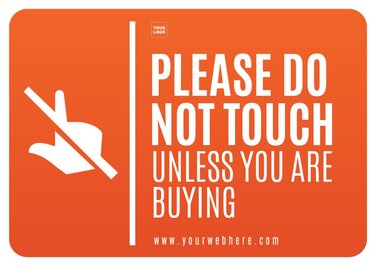 Edit a Do Not Touch sign online