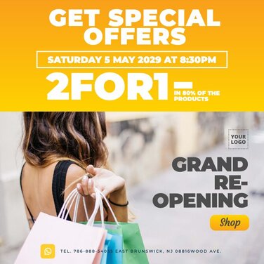 Editable 2 for 1 Offers Templates