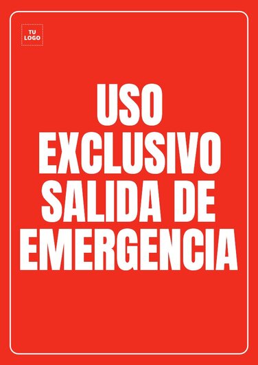 Carteles de salida de emergencia personalizables