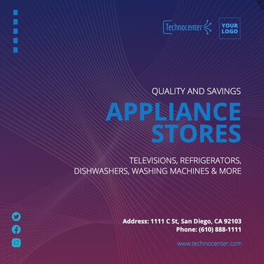 Editable Home Appliance Stores Posters