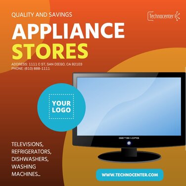 Editable Home Appliance Stores Posters