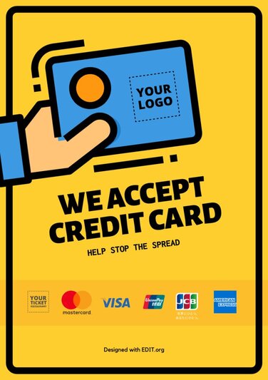 Custom payment sign templates to print