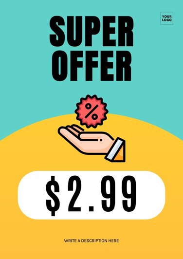 Editable posters for offers and promotions