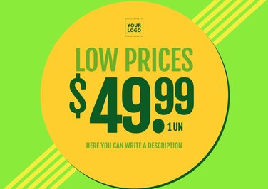 Editable posters for offers and promotions