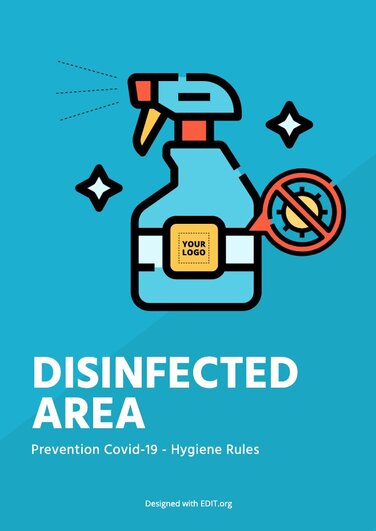 Disinfected Area signs to download