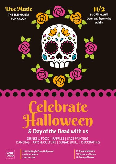 Customize Day of the Dead / Día de los Muertos posters